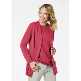 GOLDNER Langarm Feinstrick-Cardigan in pink | Gr.: 48
