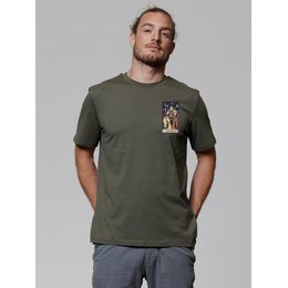 wat? Apparel T-Shirt Tarot The Chariot in Khaki | Gr.: 46