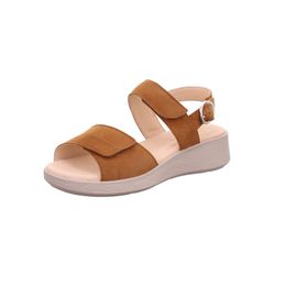 Legero Leder-Keilsandaletten "Swing" in Hellbraun | Gr.: 38