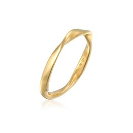 Elli Ring 925 Sterling Silber Twisted in Gold | Gr.: 58
