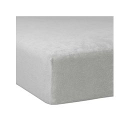 Traumschlaf Spannbettlaken Flausch Frottee in platin | Gr.: 140x200 cm - 160x200 cm