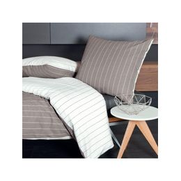 Traumschlaf Bettw&auml;sche Tango in taupe | Gr.: 135 x 200 + 80 x 80 cm