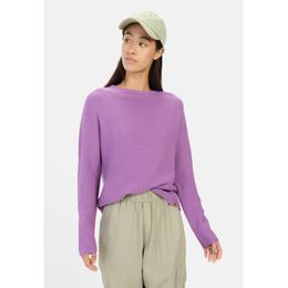 Camel Active Strickpullover aus reiner Baumwolle in Violett | Gr.: XS
