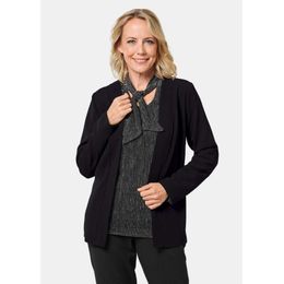 GOLDNER Schicke Cr&ecirc;pe-Longjacke in schwarz | Gr.: 38