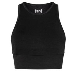 super.natural Merino Bra W LIQUID FLOW TOP in schwarz | Gr.: M