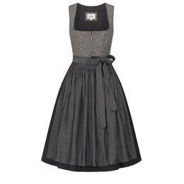 N&uuml;bler N&uuml;bler Midi Dirndl Grace in Schwarz | Gr.: 36