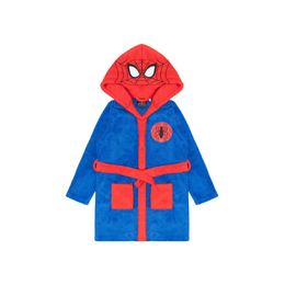 Spiderman Bademantel mit Kapuze und zwei Taschen in blau | Gr.: 104