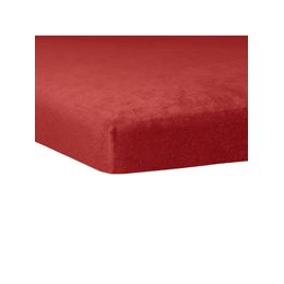 Traumschlaf Spannbettlaken Flauschbiber Topper in karmin | Gr.: 90x190 cm - 100x200 cm