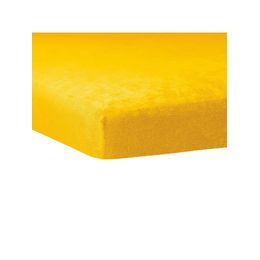 Traumschlaf Spannbettlaken Flauschbiber Topper in honig | Gr.: 90x190 cm - 100x200 cm
