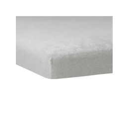 Traumschlaf Spannbettlaken Flauschbiber Topper in platin | Gr.: 90x190 cm - 100x200 cm