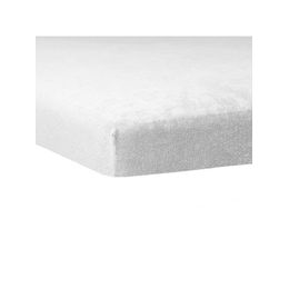 Traumschlaf Spannbettlaken Flauschbiber Topper in weiss | Gr.: 120x200 cm - 130x200 cm