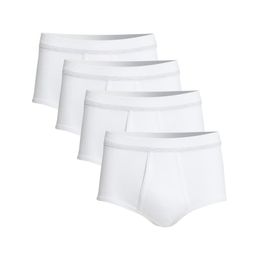 Con Ta Con-ta Baumwolle, Doppelripp Slip 4er-Pack in weiß | Gr.: 5