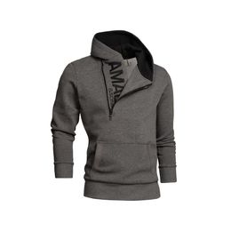 Amaci&Sons Amaci&Sons Kapuzenpullover HUNTSVILLE in Anthrazit/Schwarz | Gr.: XXL