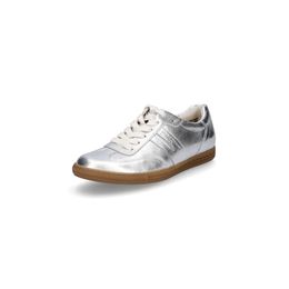 Paul Green Leder-Sneakers in Silber | Gr.: 42