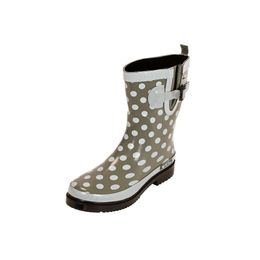 MADSea Gummistiefel Ocean Halbschaft in oliv mit weißen Punkten | Gr.: 39