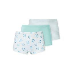 Schiesser 3er-Set: Boxershorts in Wei&szlig;/ T&uuml;rkis | Gr.: 116
