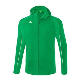 Erima Kinder Liga Star Trainingsjacke mit Kapuze in smaragd/weiss | Gr.: 128