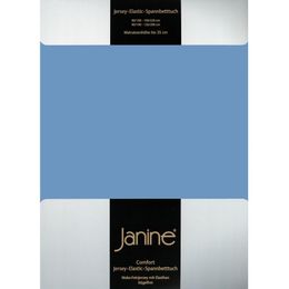 Janine Spannbetttuch Elastic Jersey 5002 in blau | Gr.: 100 x 200
