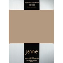 Janine Spannbetttuch Elastic Jersey 5002 in nougat | Gr.: 100 x 200