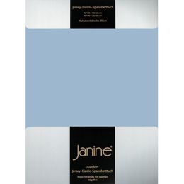 Janine Spannbetttuch Elastic Jersey 5002 in perlblau | Gr.: 100 x 200