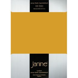 Janine Spannbetttuch Elastic Jersey 5002 in honiggold | Gr.: 200 x 200 cm