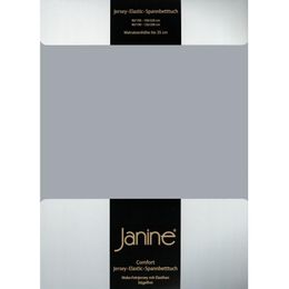 Janine Spannbetttuch Elastic Jersey 5002 in platin | Gr.: 200 x 200 cm