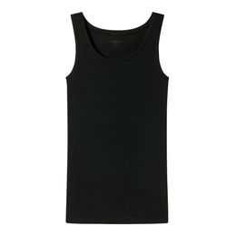 Schiesser Tanktop Pure Rib in Schwarz | Gr.: 36