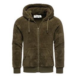 Amaci&Sons Amaci&Sons Teddyfell Jacke BERWYN in Khaki | Gr.: XL