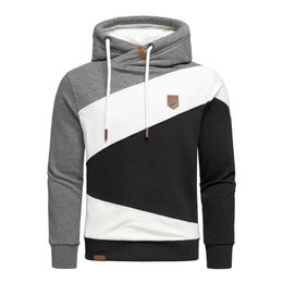 Amaci&Sons Amaci&Sons Kapuzenpullover TEMPE in Anthrazit/Wei&szlig;/Schwarz | Gr.: M