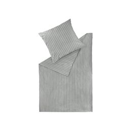 Sch&ouml;ner Wohnen Kollektion Sch&ouml;ner Wohnen Kollektion Winter Bettw&auml;sche SOFT STRIPE in Grau | Gr.: 155x220 cm (40x80 cm)