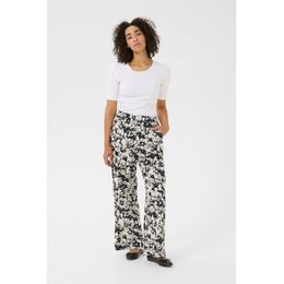 Kaffe Casual Hose BPliah Regular fit in Black/Turtledove Flower Print | Gr.: 48