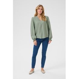 Kaffe Langarm-Bluse KAmariana Regular fit in Oil Green | Gr.: 42
