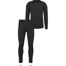 Normani Outdoor Sports Herren Merino Unterw&auml;sche-Set Melbourne/Sydney in Anthrazit | Gr.: M