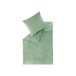 Musterring Renforc&eacute; Bettw&auml;sche TWIST in Gr&uuml;n | Gr.: 135x200 cm (80x80 cm)