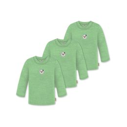 Normani Outdoor Sports 3er Pack Baby Merino Longsleeve Taupo in Gr&uuml;n | Gr.: 62/68
