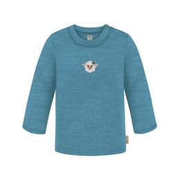 Normani Outdoor Sports Baby Merino Longsleeve Taupo in Blau | Gr.: 62/68