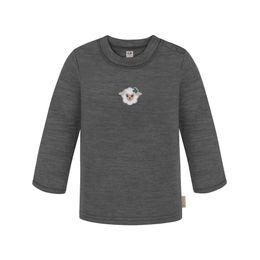 Normani Outdoor Sports Baby Merino Longsleeve Taupo in Anthrazit | Gr.: 62/68
