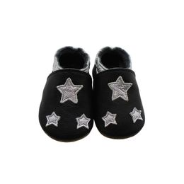 Mejale Leather baby crawling shoes with star patterns, non-slip sole, black | Gr.: 23/24