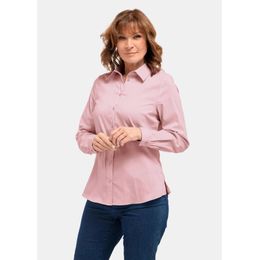 GOLDNER Bluse Unentbehrliche Langarmbluse mit Elasthananteil in ros&eacute; | Gr.: 46