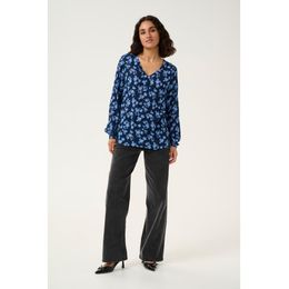 Kaffe Langarm-Bluse KAamber Regular fit in Midnight M./Ebb&Flow Flower | Gr.: 36