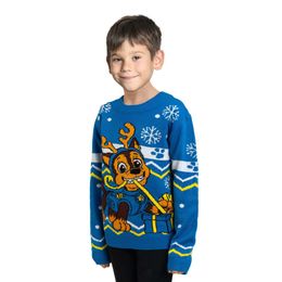 PAW PATROL Winterpullover Chase Winter Strick Pullover Ugly in blau | Gr.: 122/128