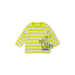 Sigikid Langarmshirt Sporty Dino in Neongelb/Hellgrau | Gr.: 62