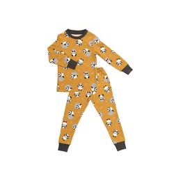 Schlummersack Kinder-Pyjama aus Bio Baumwolle in Gold | Gr.: 128