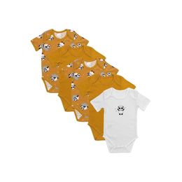Schlummersack Bio Baby-Bodys kurzarm 5er-Pack in Gold | Gr.: 80