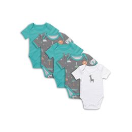 Schlummersack Bio Baby-Bodys kurzarm 5er-Pack in Anthrazit | Gr.: 74