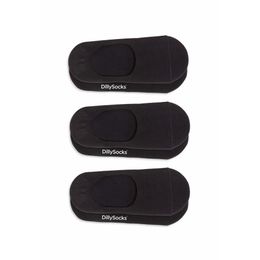 DillySocks 3er-Pack F&uuml;&szlig;linge One Color Invisibles in night black | Gr.: 39-42