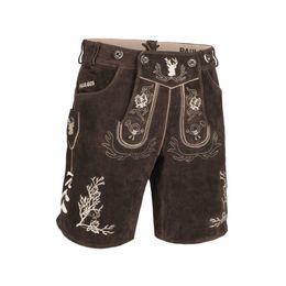 PAULGOS Lederhose Kurz Echtleder HK3 in Dunkelbraun | Gr.: 50