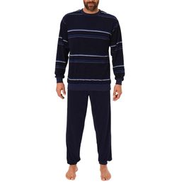 Normann Frottee Pyjama Schlafanzug B&uuml;ndchen - 40356 in blau | Gr.: 50