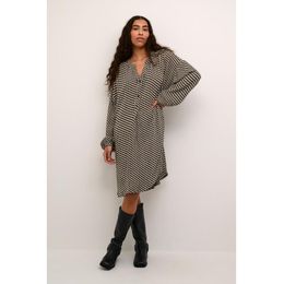 Kaffe Kleid KAamber Oversize fit in Black_White Wavy Print | Gr.: 38