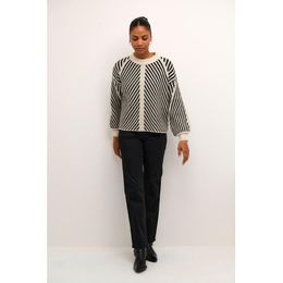 Kaffe Strickpullover KAvera Regular fit in Beige melange / Black | Gr.: M
